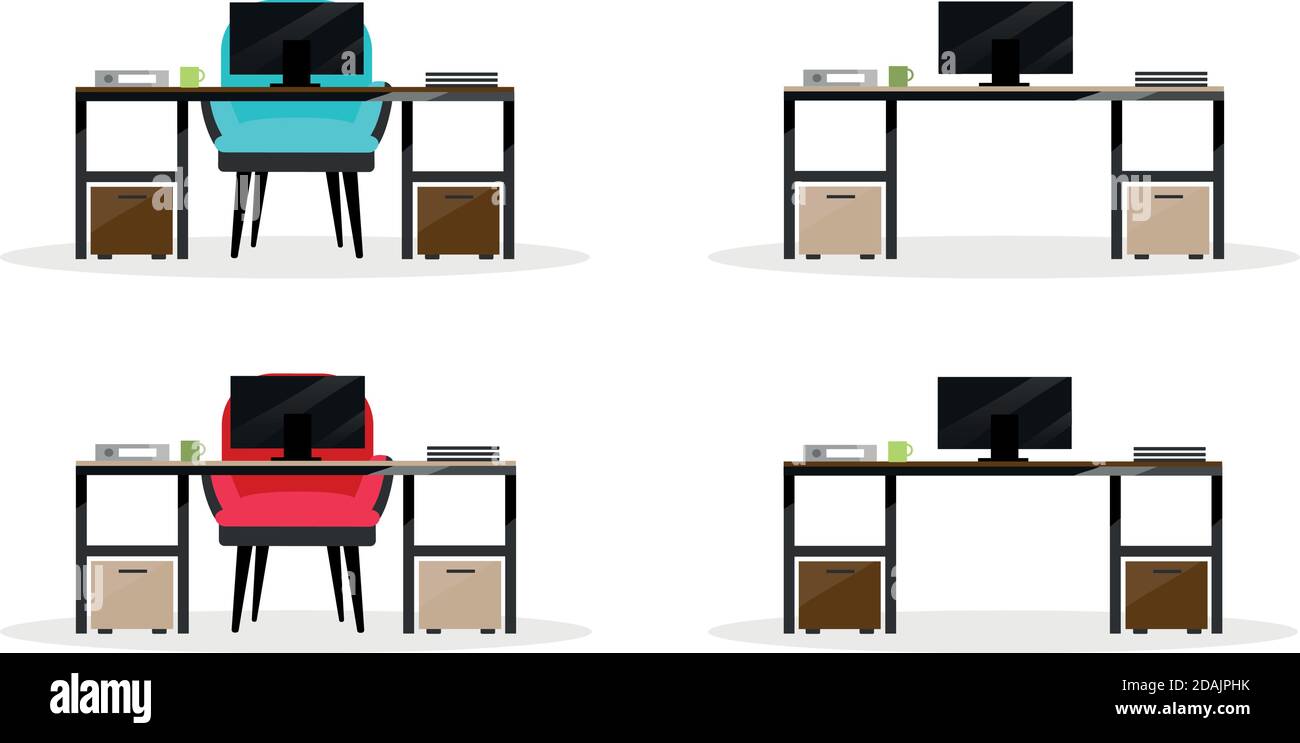 Nobody desk laptop computer Stock Vector Images - Alamy