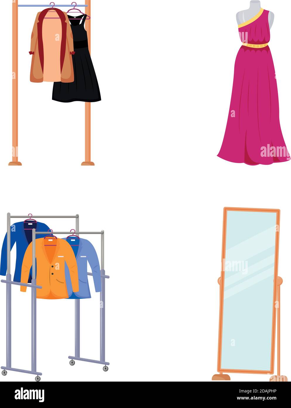 Luxury boutique flat object set Stock Vector Image & Art - Alamy