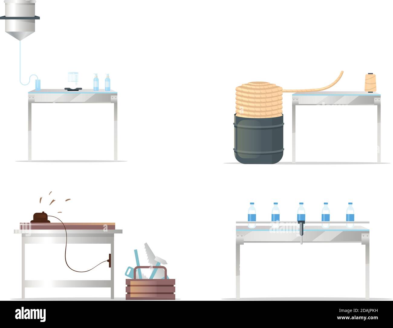 Dairy product manufacturing Stock Vector Images - Alamy