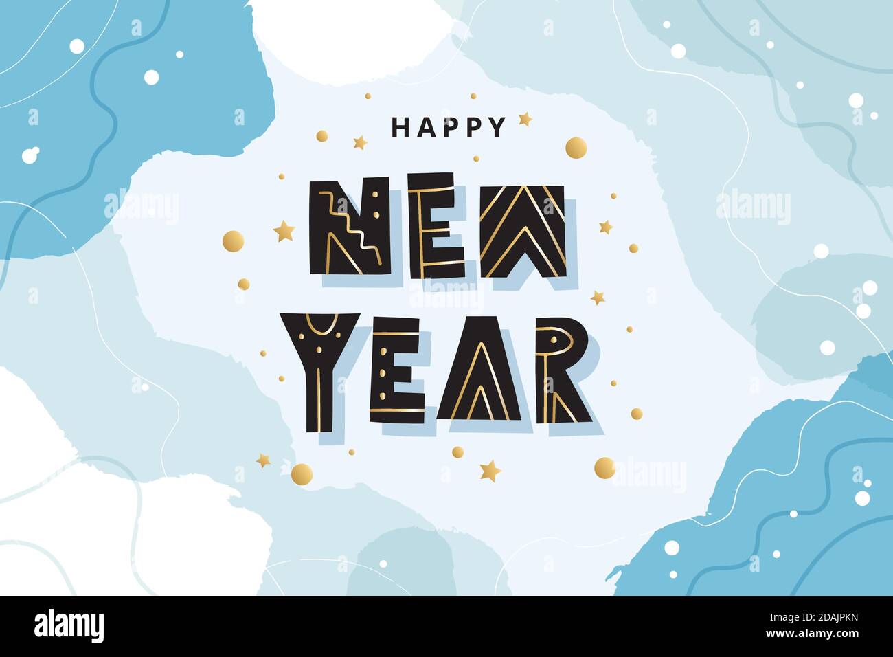 Happy new year abstract greeting card or banner template, vector ...