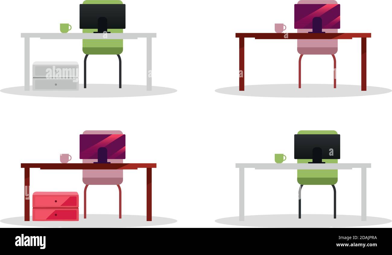 Computers with view Stock Vector Images - Alamy