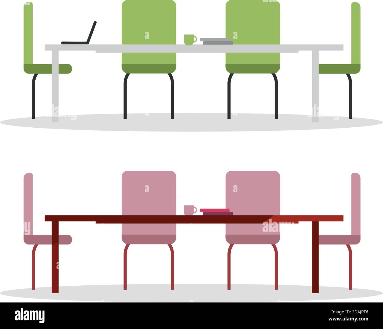 Coworker table Stock Vector Images - Alamy