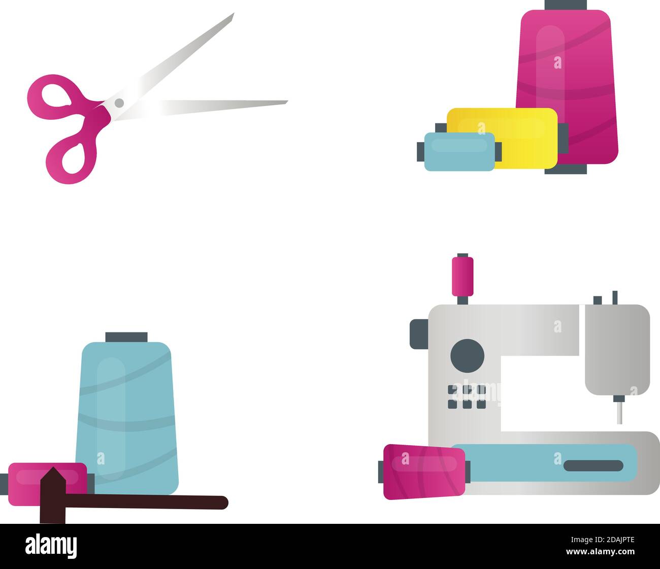 Sewing equipment vector objects set Stock Vector Image & Art - Alamy