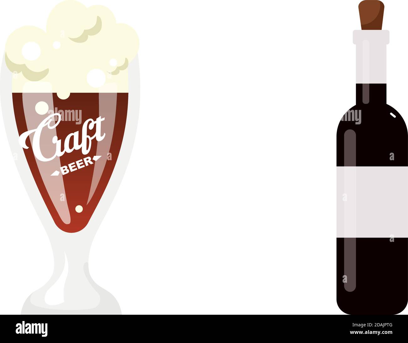 Alcohol drinks vector objects set Stock Vector Image & Art - Alamy