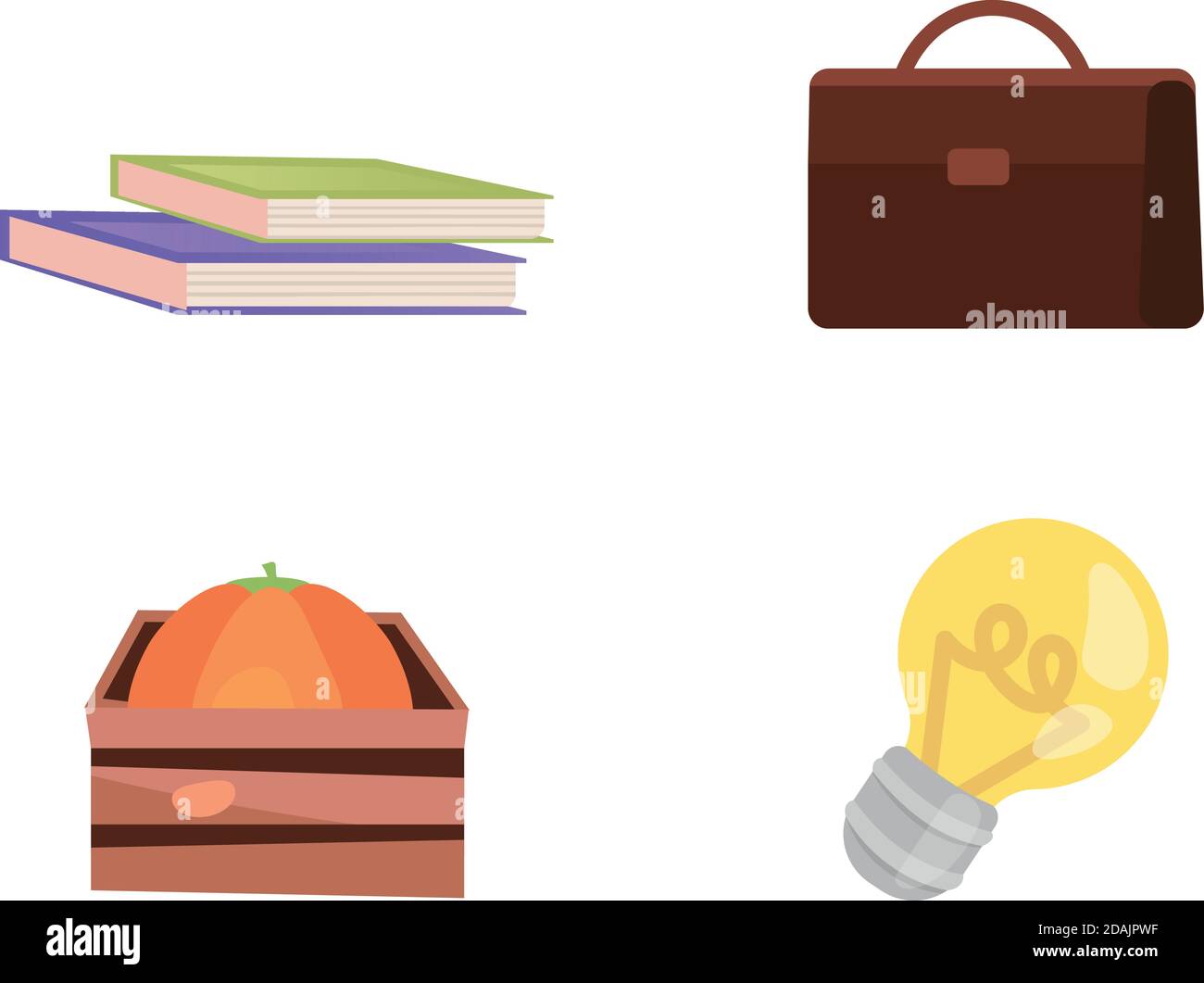 Simple set books icon Cut Out Stock Images & Pictures - Alamy