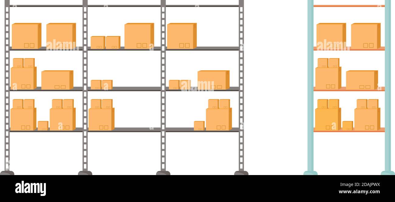 Storage shelves vector object set Stock Vector Image & Art - Alamy