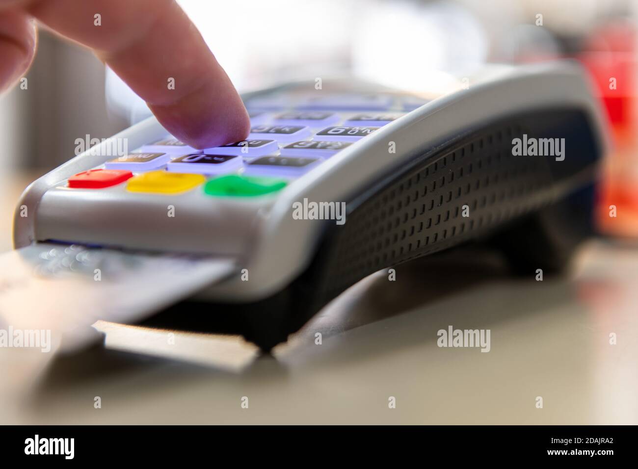 A card payment transaction with a card reader Stock Photo - Alamy