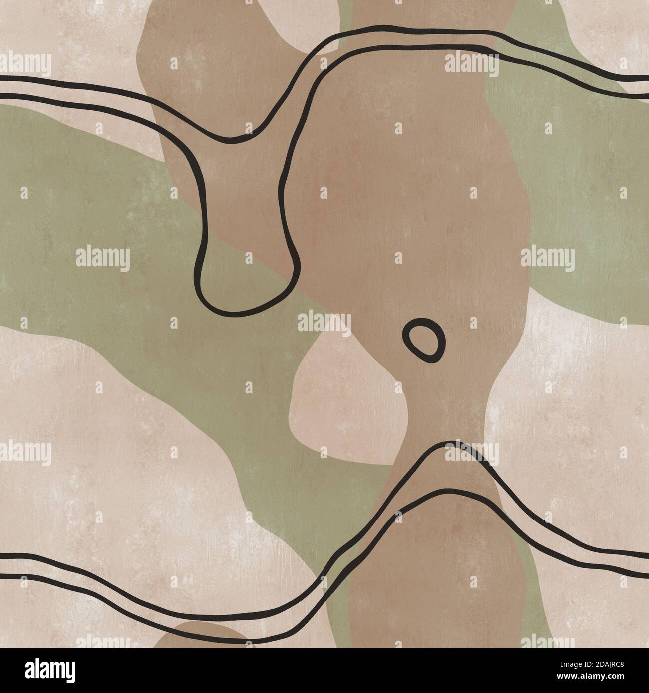 Seamless organic rounded curvy shapes naive design Stock Photo - Alamy