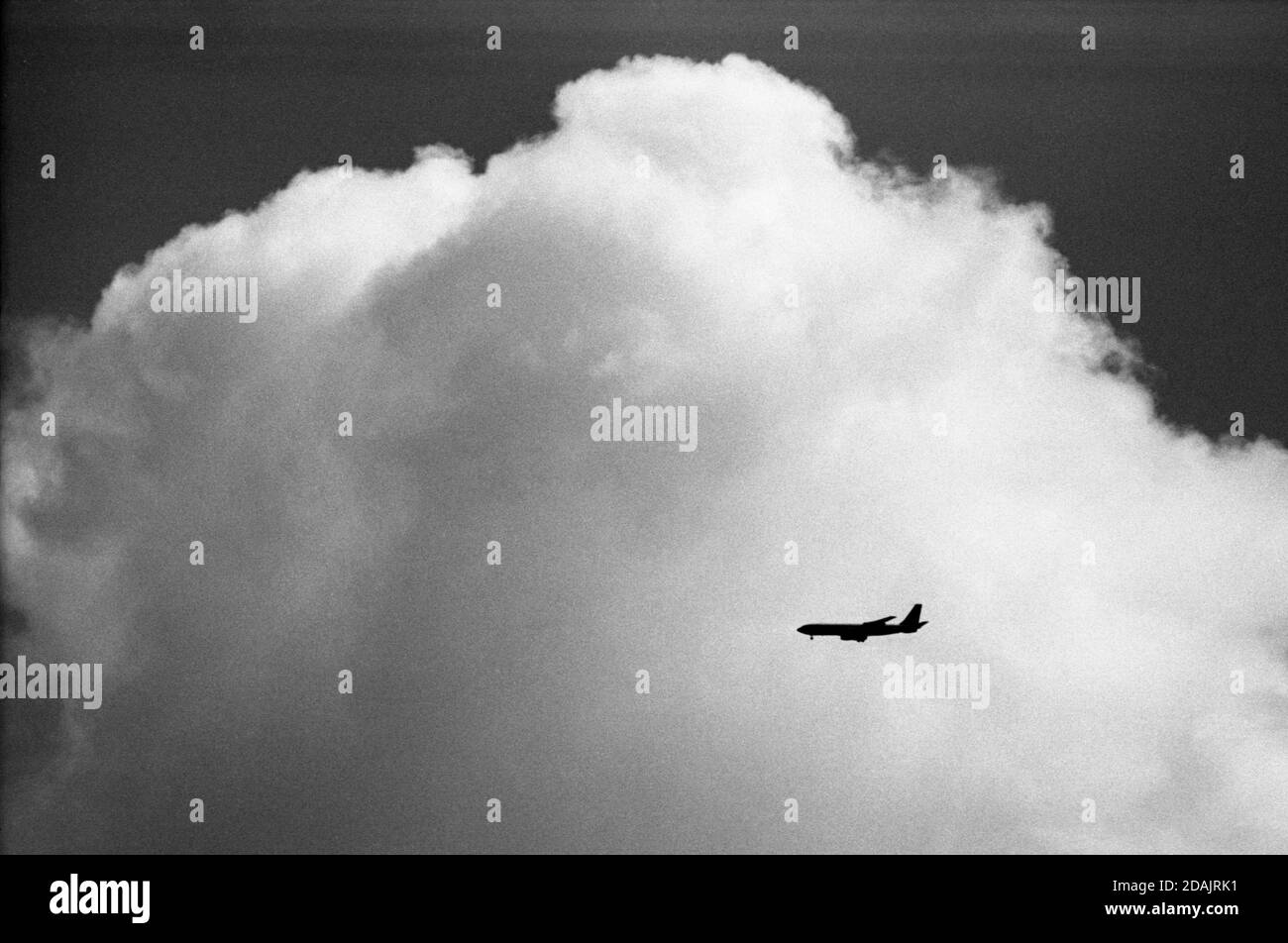 Plane over London, 1971 Stock Photo - Alamy