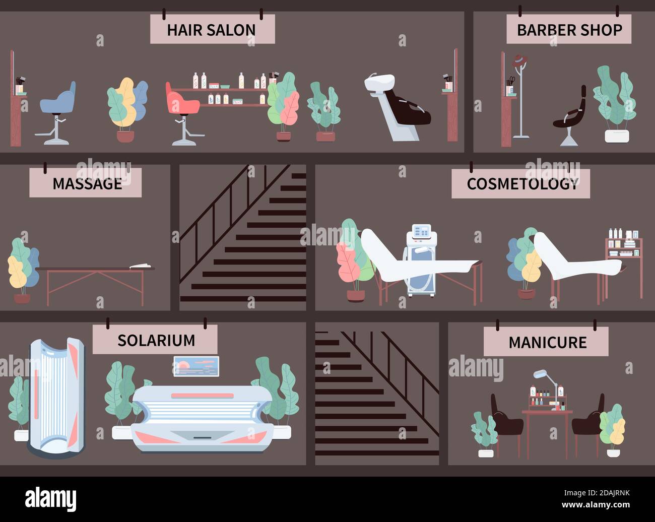 Manicure center Stock Vector Images - Alamy