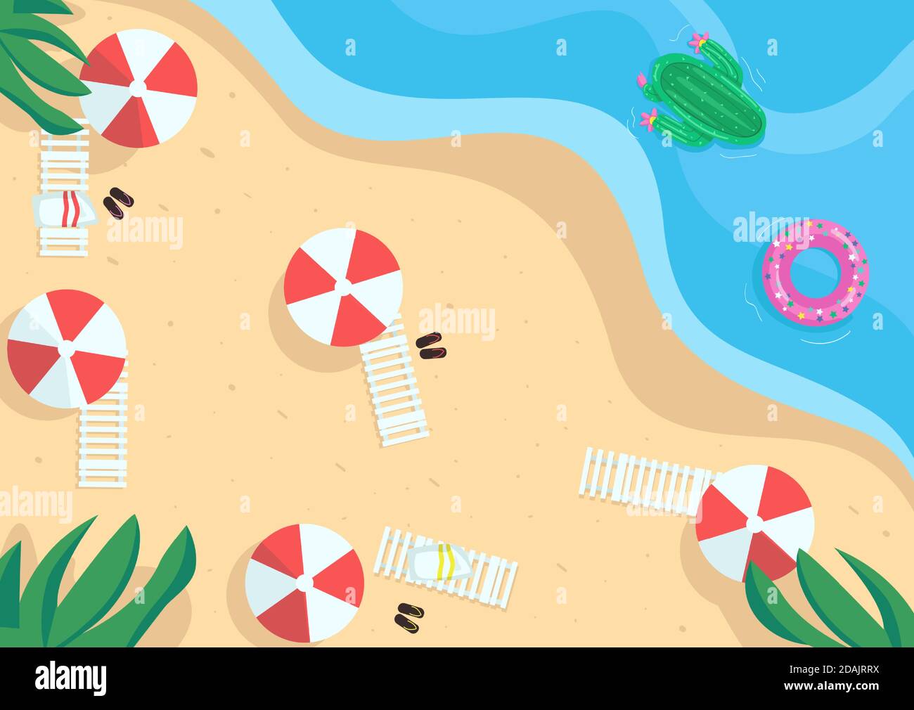 Seaside flat color vector illustration Stock Vector Image & Art - Alamy