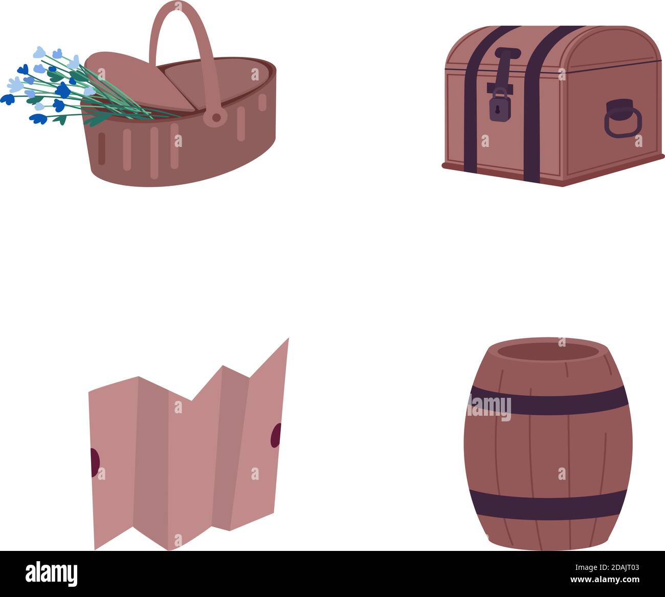 Quest attributes flat color vector object set Stock Vector Image & Art ...