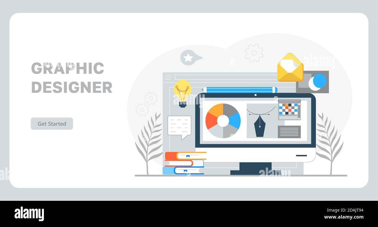 User interface designer concept vector. UI, UX app template creation ...