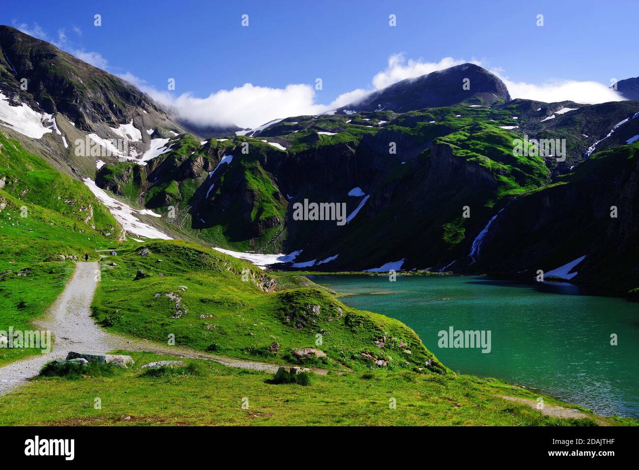Summer alpine landscape in National Park Hohe Tauern, Austria. Panorama ...