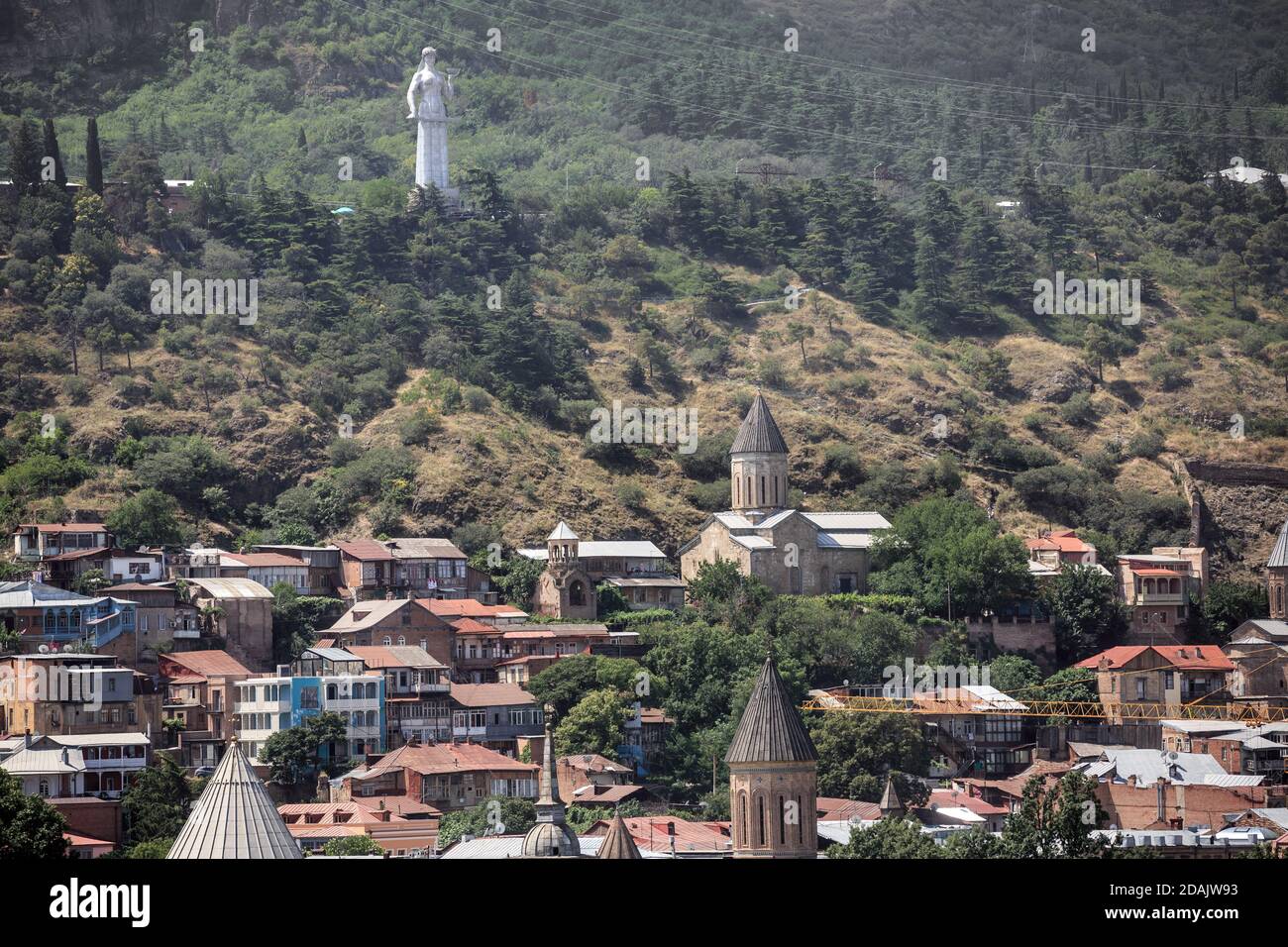 TBILISI, GEORGIA, Jul. 18, 2017: View of the monument of the Queen ...