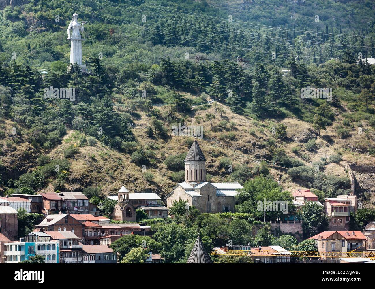 TBILISI, GEORGIA, Jul. 18, 2017: View of the monument of the Queen ...