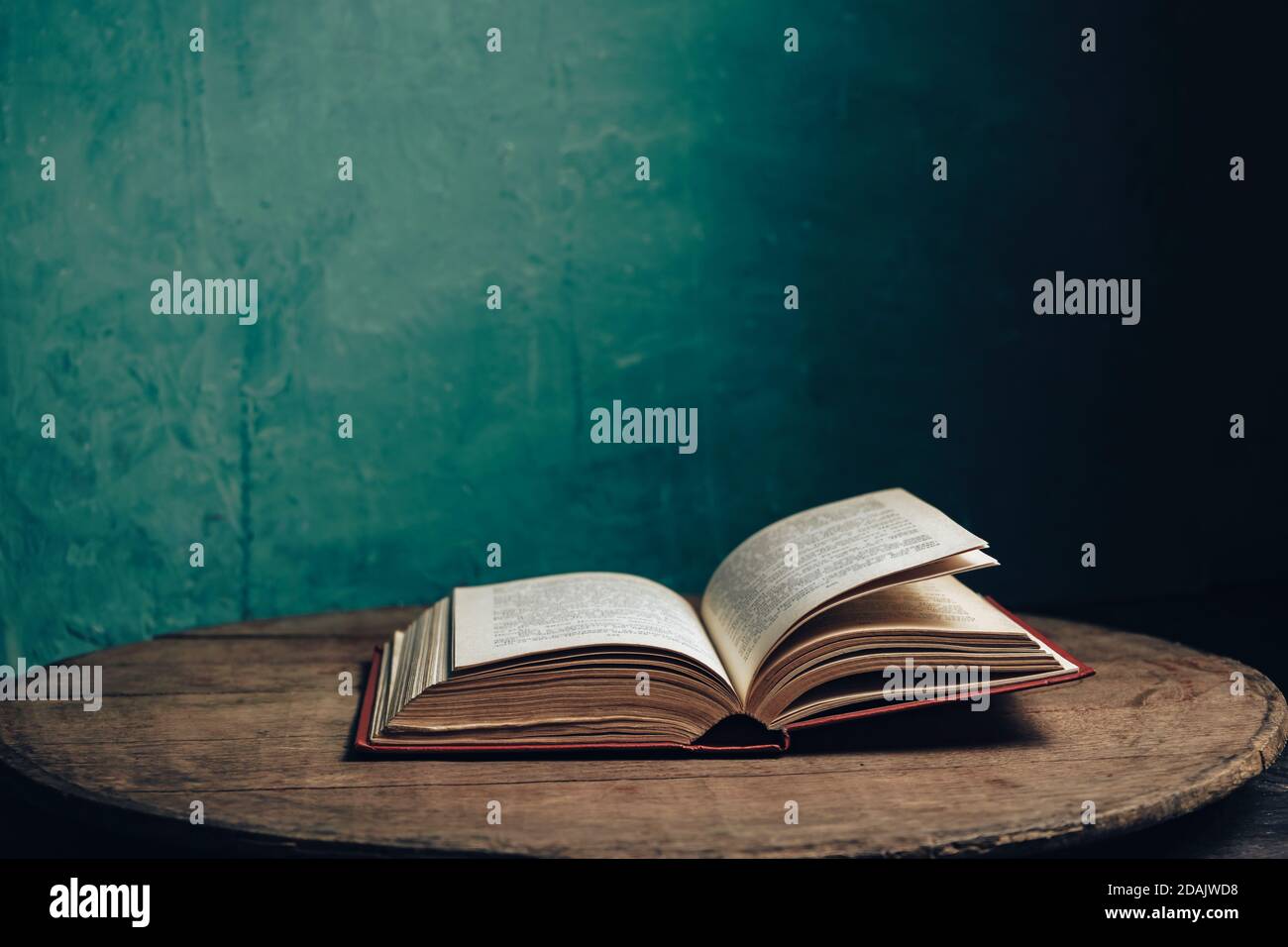 Open vintage ancient book. Pattern background for design. The book on a ...