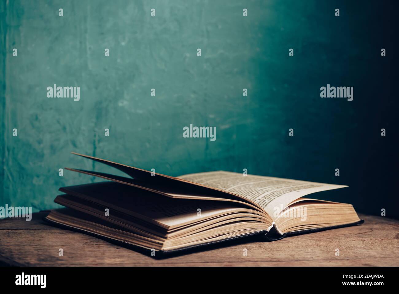 Open vintage ancient book. Pattern background for design. The book on a ...