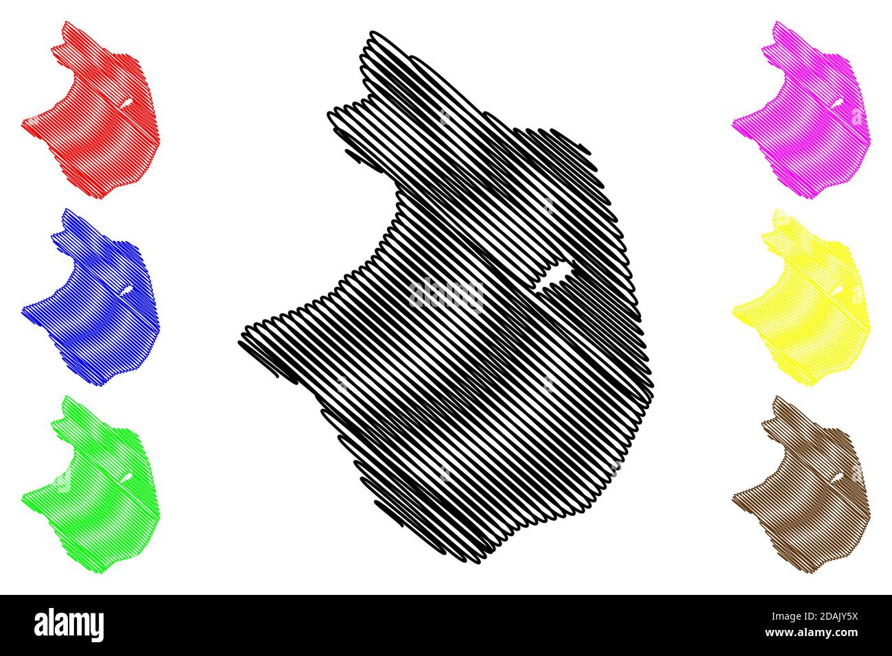 Ndola City (Republic of Zambia, Copperbelt Province) map vector ...