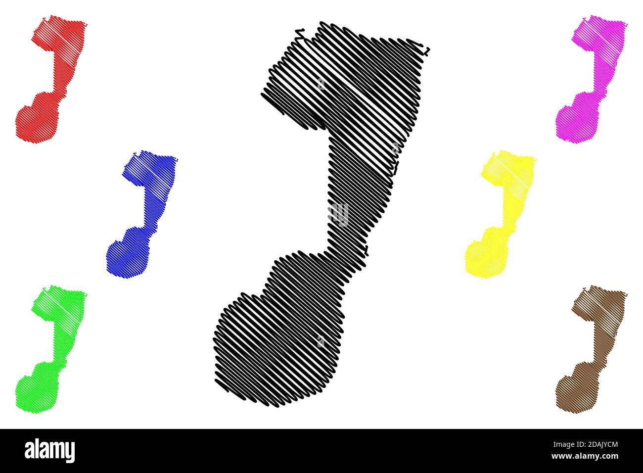 Omdurman City (Republic of the Sudan, Khartoum State) map vector ...