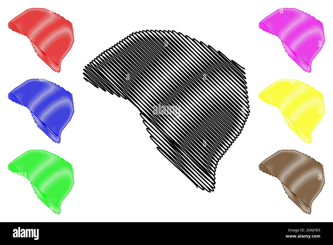 Arusha City (United Republic of Tanzania) map vector illustration ...