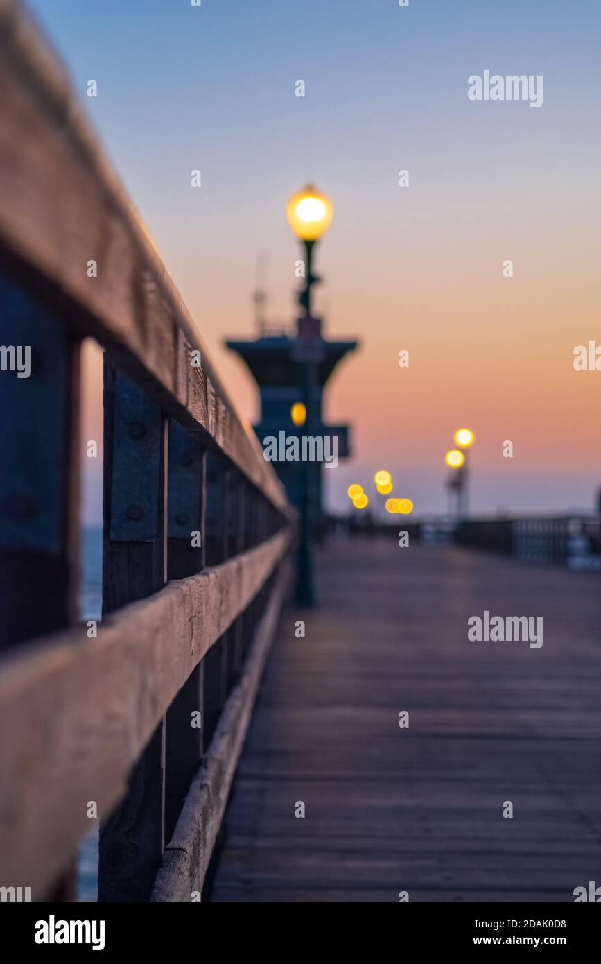 Huntington beach pier sunset hi-res stock photography and images - Alamy