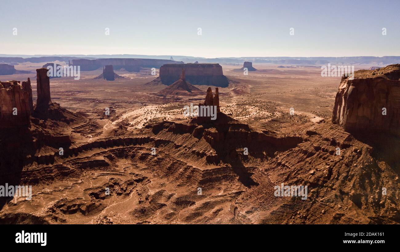 Aerial view of monument valley hi-res stock photography and images - Alamy