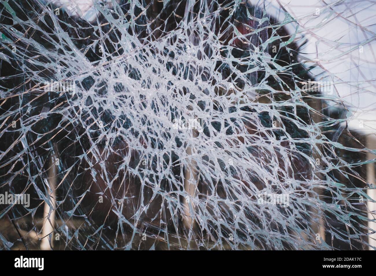 Smashed window pane Stock Photo - Alamy