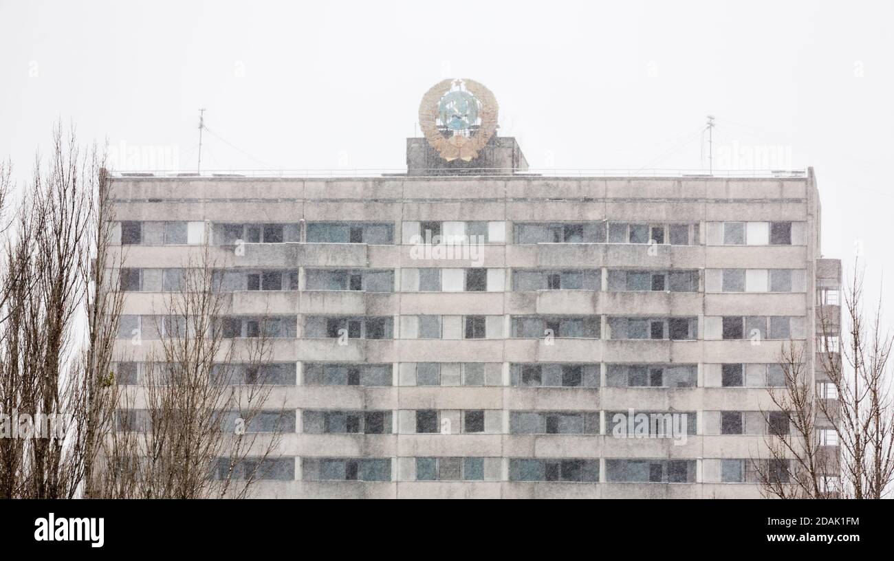 CHERNOBYL REG, UKRAINE - Nov 29, 2016: Chernobyl Exclusion Zone ...
