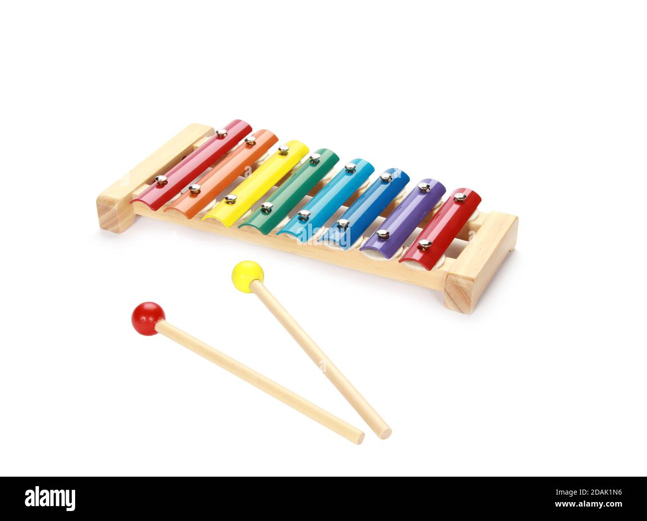 Xylophone on a white surface Stock Photo - Alamy