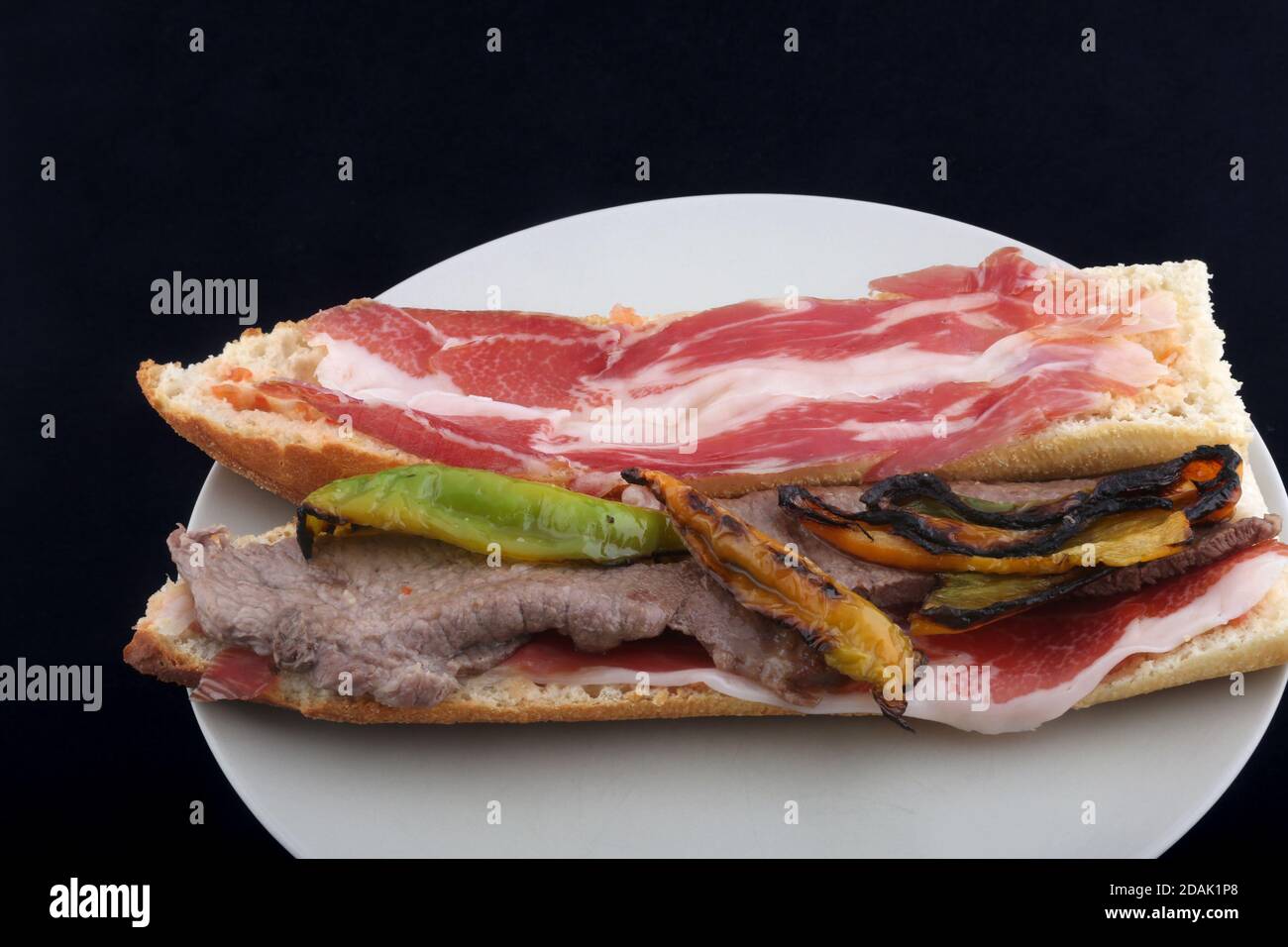 Baguette sandwich spanish jamon serrano hi-res stock photography and ...