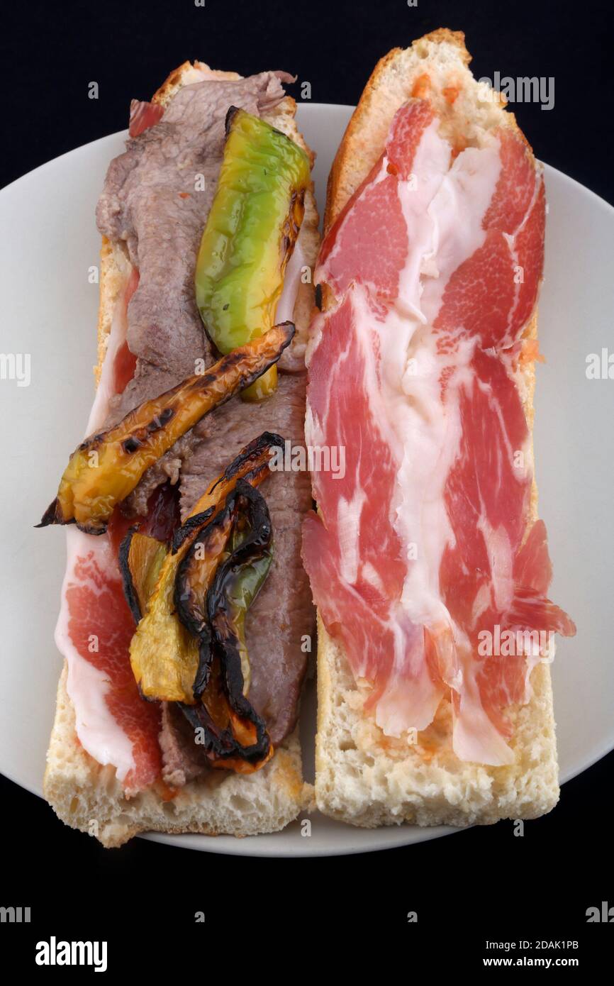 Baguette sandwich spanish jamon serrano hi-res stock photography and ...