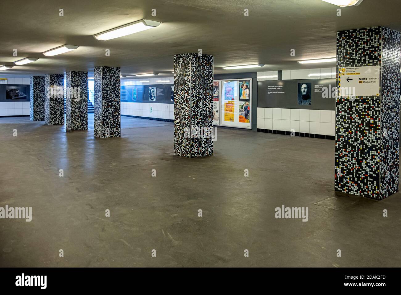 Bayerischer Platz U-Bahn railway station interior in Berlin Schöneberg ...