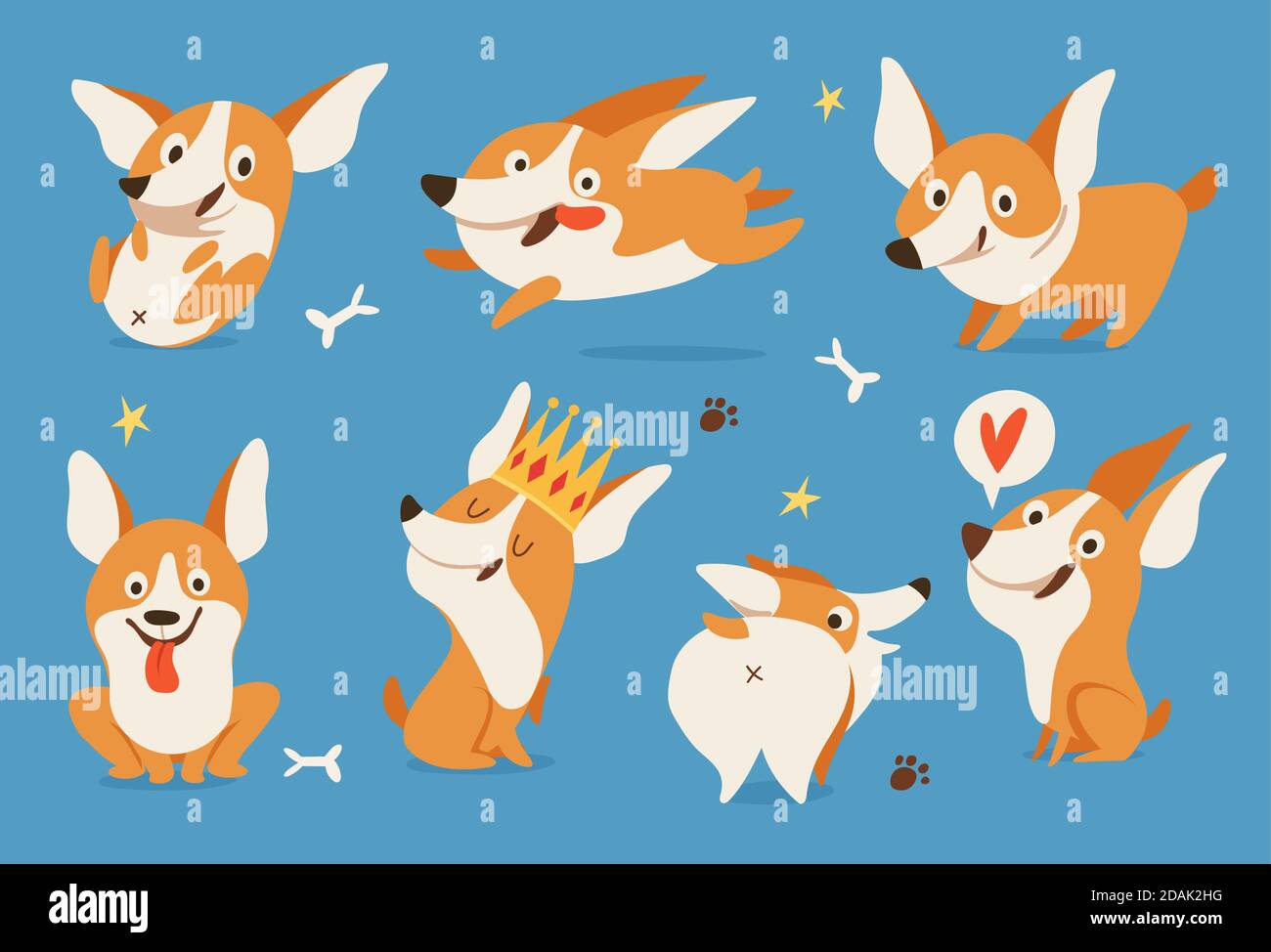 Corgi welsh pembroke isolated Stock Vector Images - Alamy