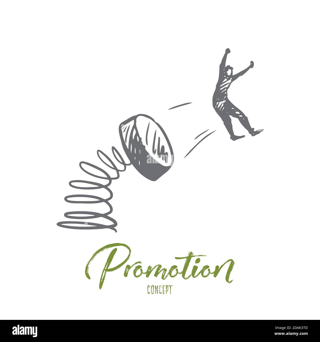 Promotion, marketing, advertising, announce, offer concept. Hand drawn ...