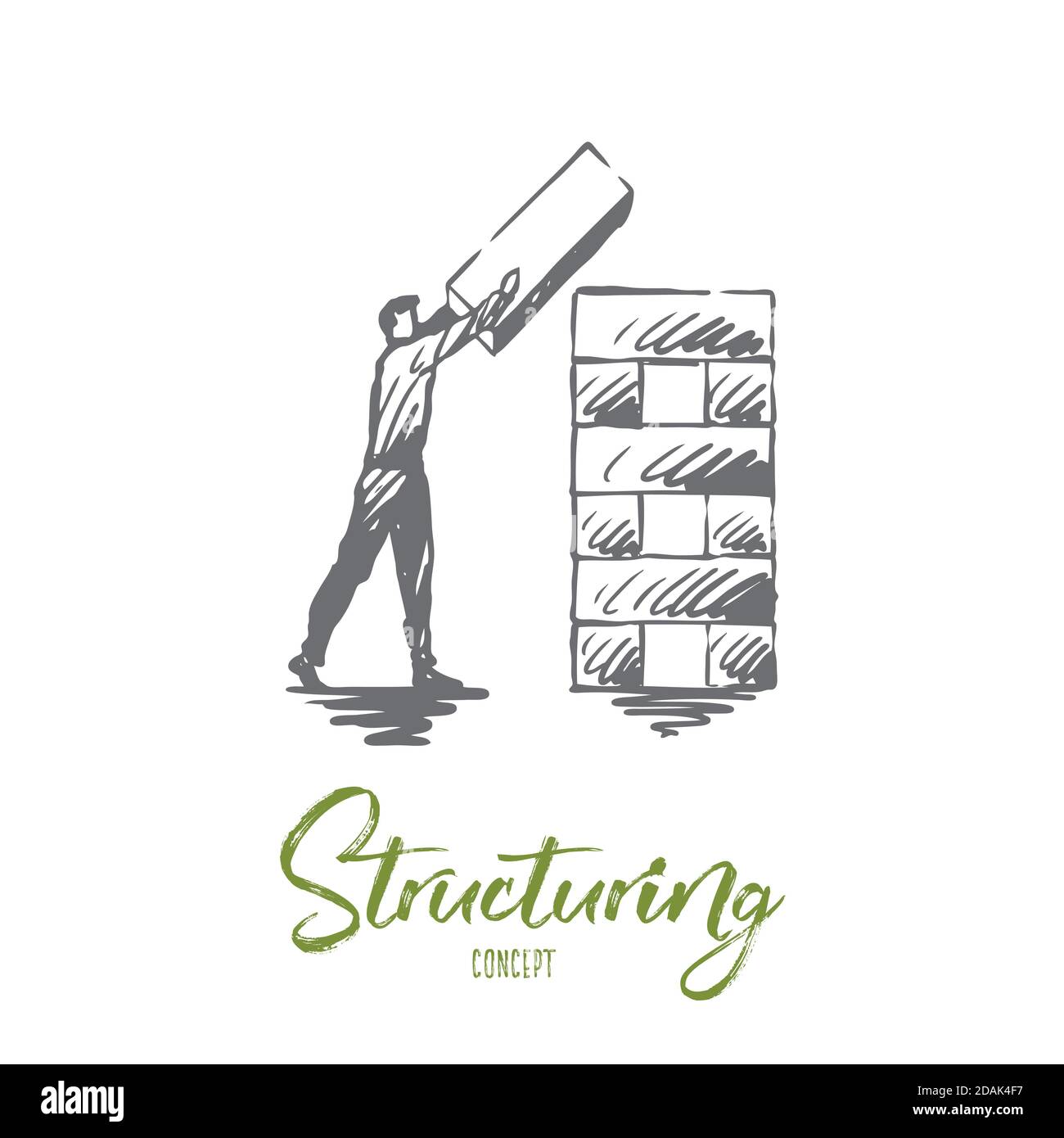 Structuring, element, organization, corporate concept. Hand drawn ... Structuring, element, organization, corporate concept. Hand drawn ...