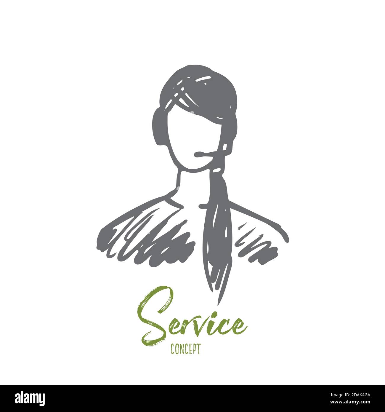 Illustration telephone operator drawn hi-res stock photography and ...