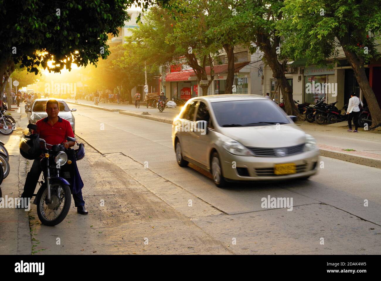 Street life in Santa Marta, Colombia, South America Stock Photo - Alamy