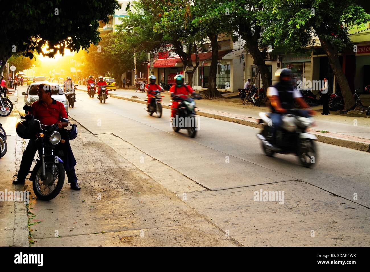 Street life in Santa Marta, Colombia, South America Stock Photo - Alamy