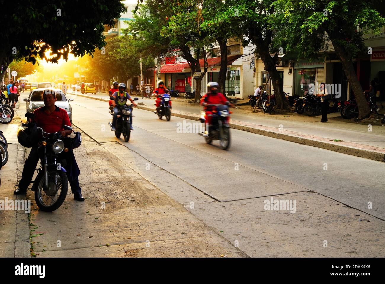 Street life in Santa Marta, Colombia, South America Stock Photo - Alamy