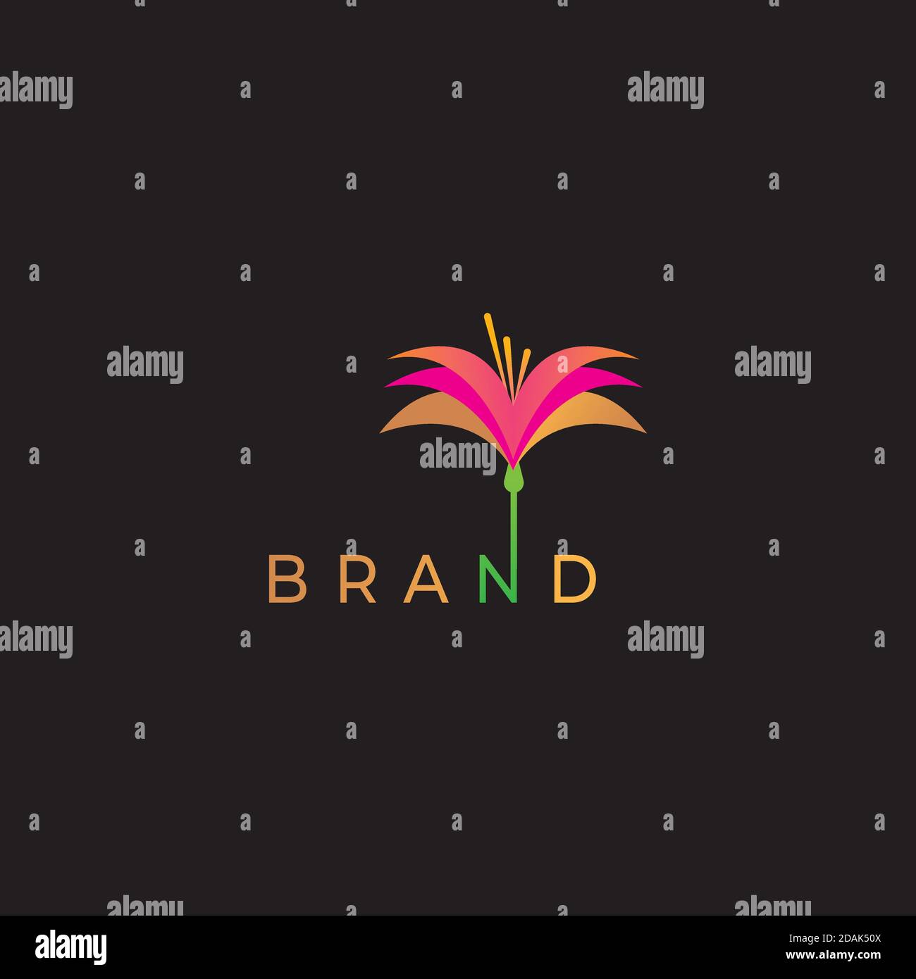 Flower geometric vector logo. Flower emblem. Vector Stock Vector Image ...