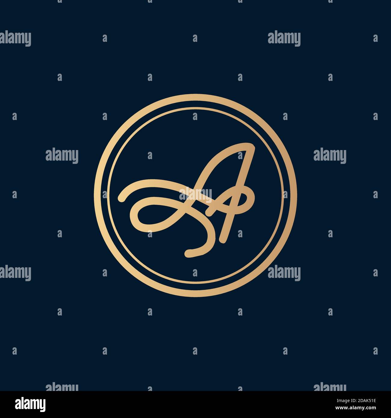 A letter vector logo. A letter emblem. A letter monogram. Vector Stock ...
