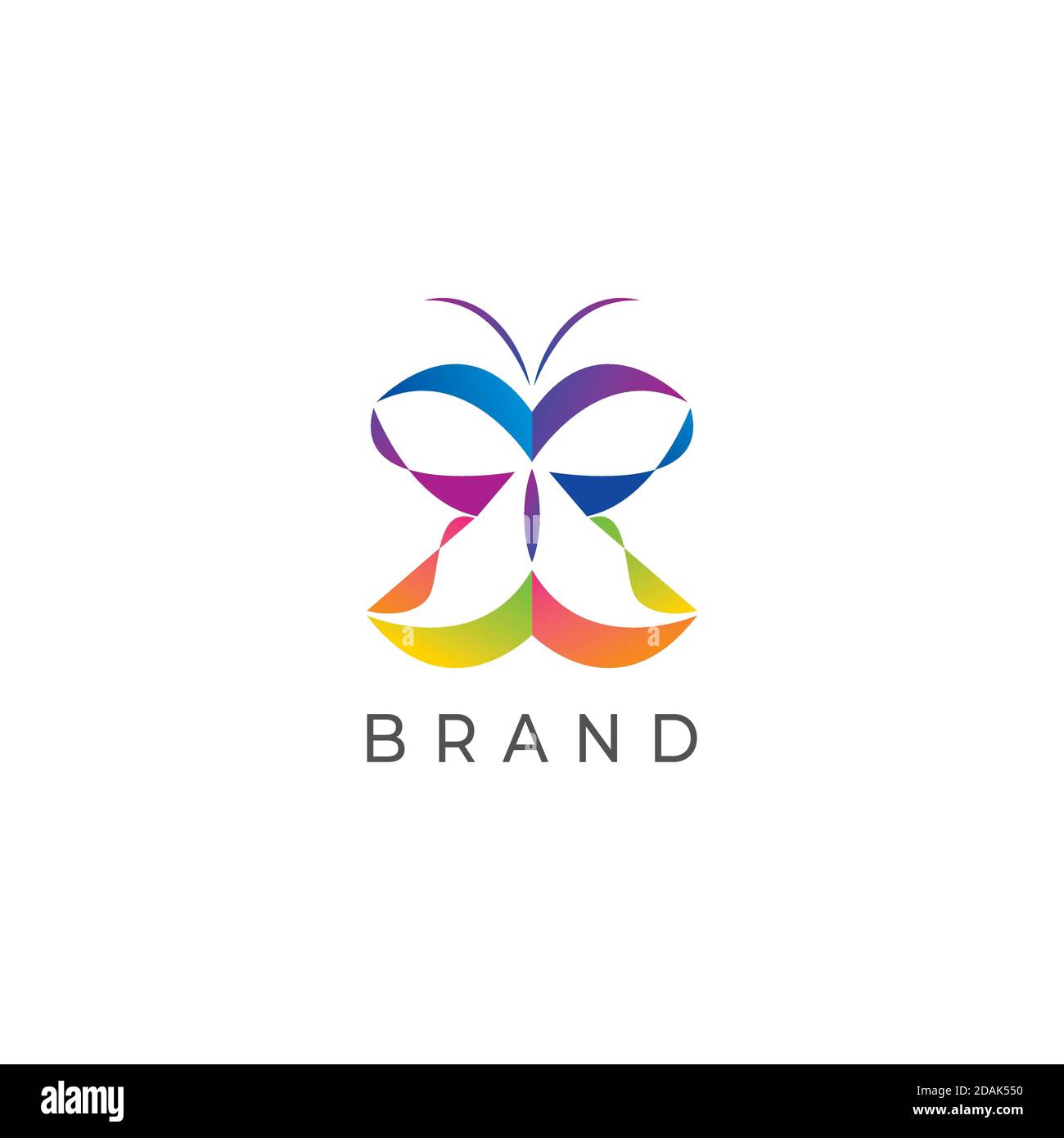 Butterfly vector logo. Butterfly emblem. Vector Stock Vector Image ...