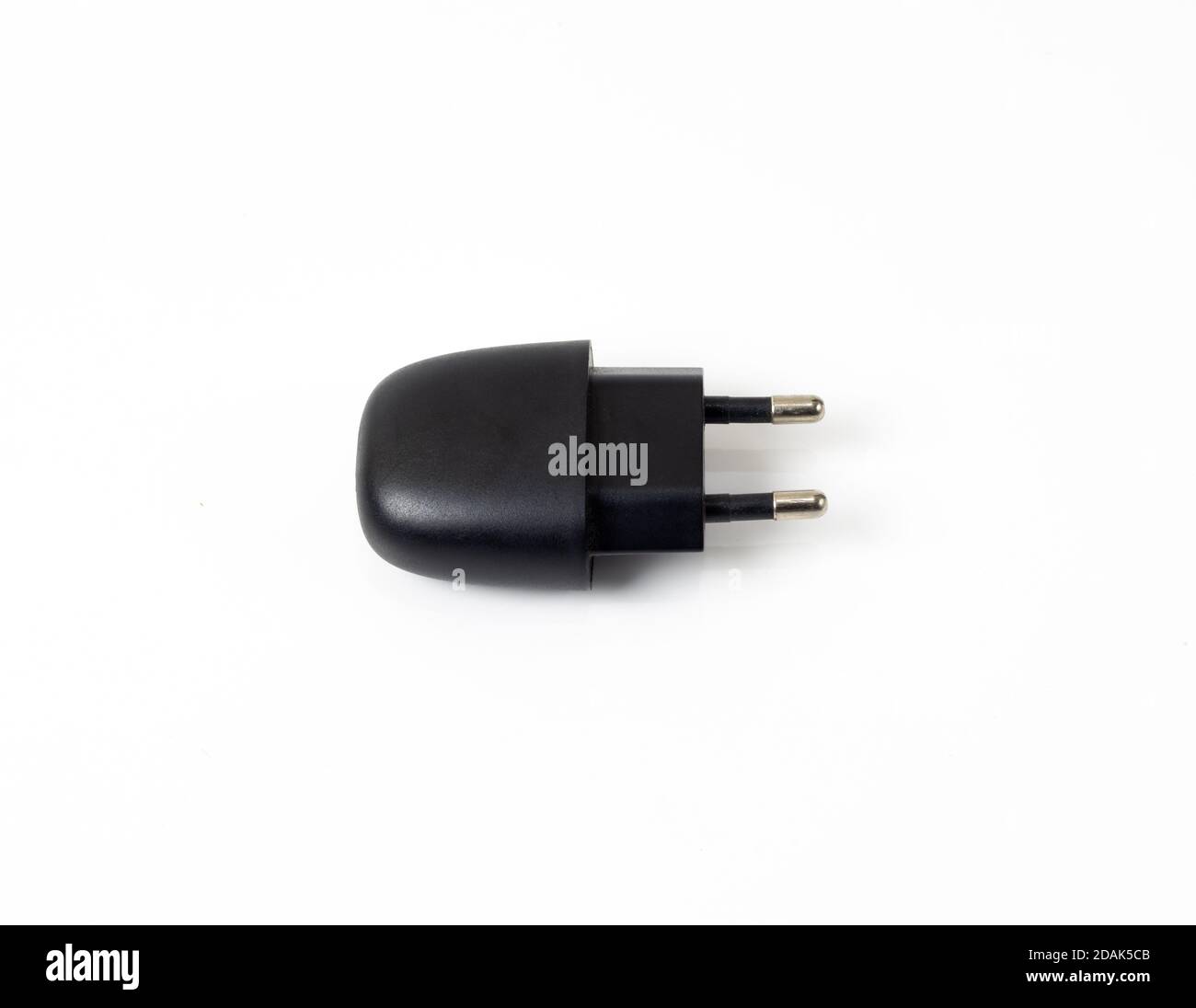 Two pin usb wall charger plug isolated on white background Stock Photo ...