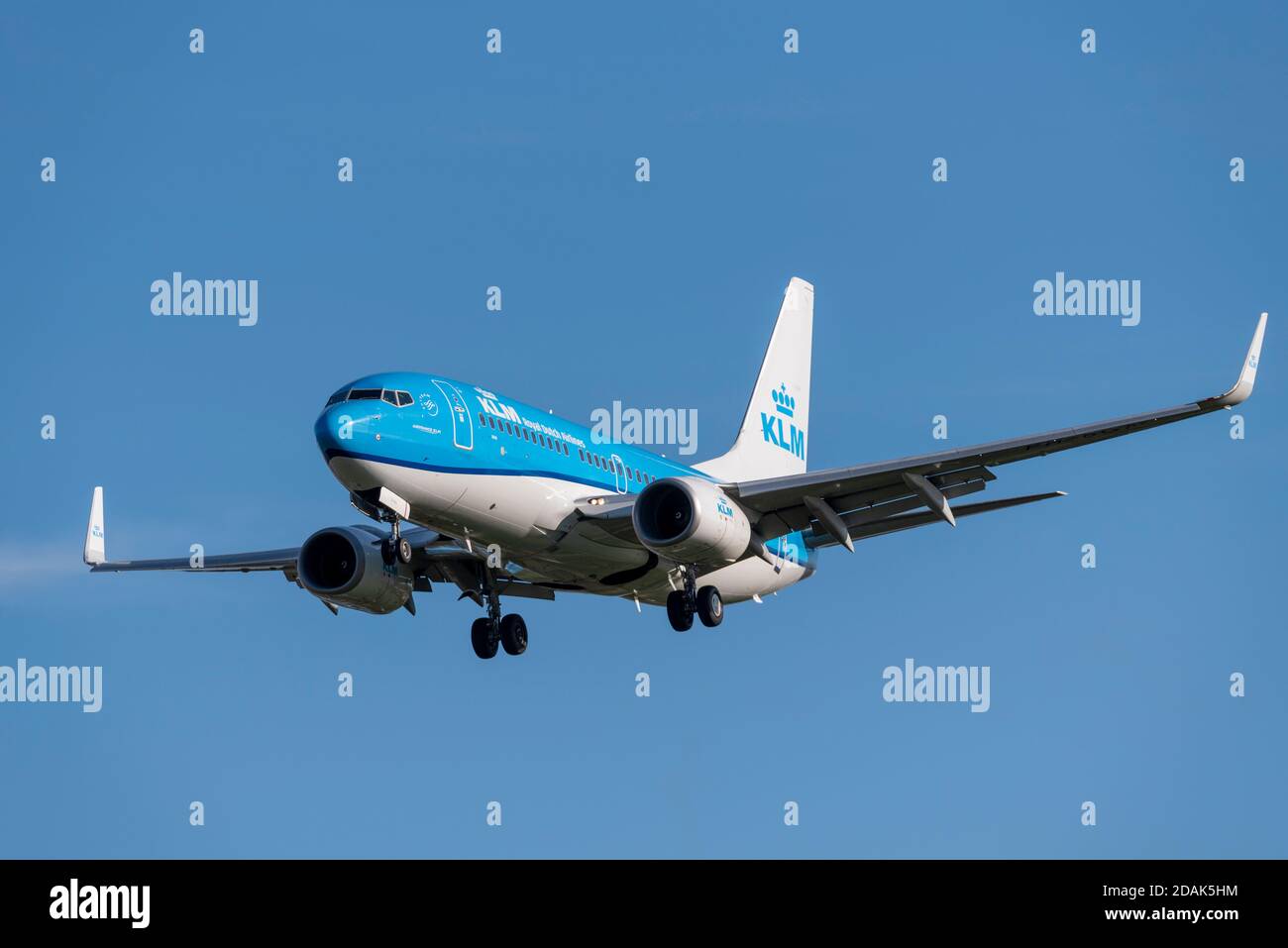 KLM Boeing 737 jet airliner plane PH-BGI on approach to land at London ...