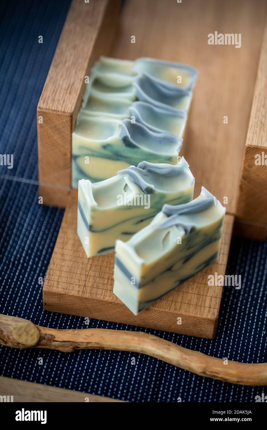 Detail of fresh natural soap Stock Photo - Alamy