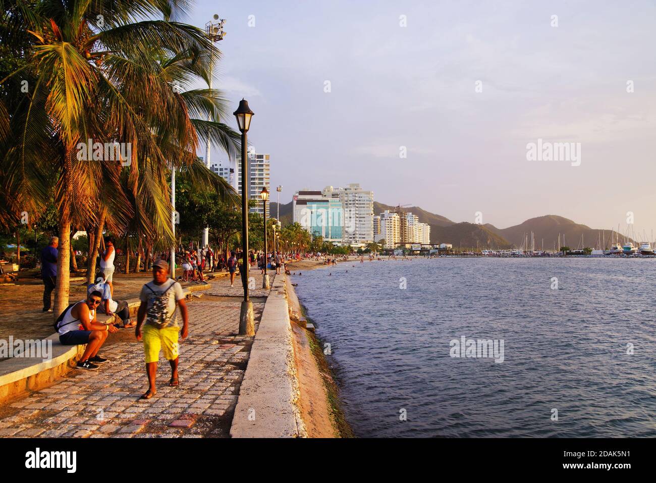 Street life in Santa Marta, Colombia, South America Stock Photo - Alamy