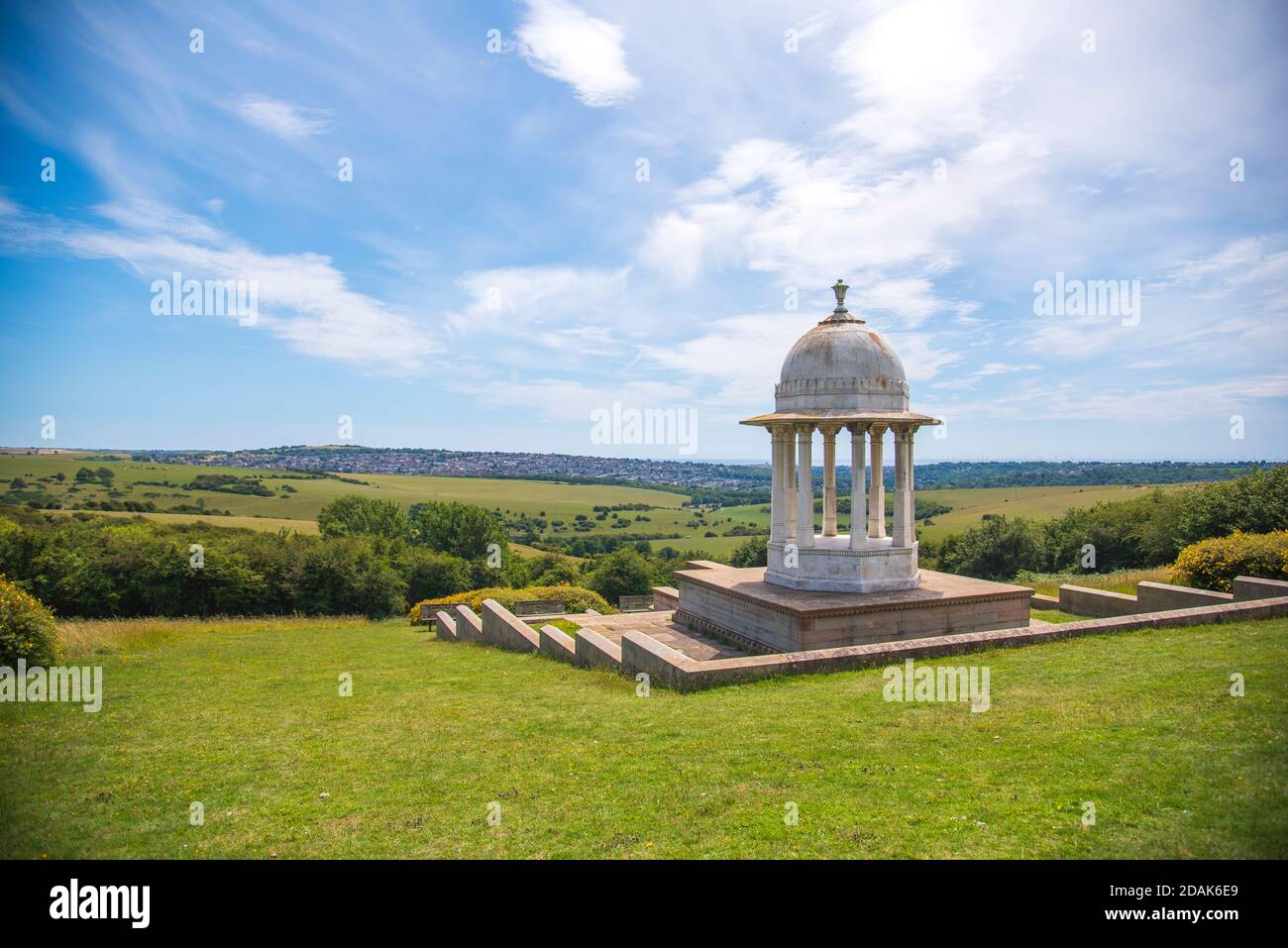 The Chattri memorial, South Downs above Patcham in Brighton. Taken on a ...