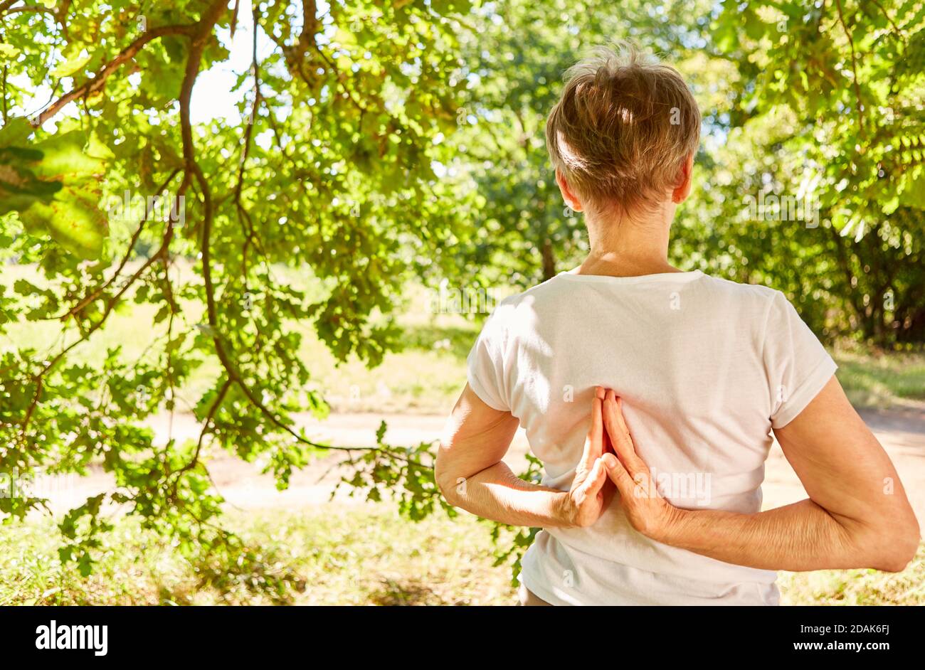 Yoga prayer hands hi-res stock photography and images - Alamy