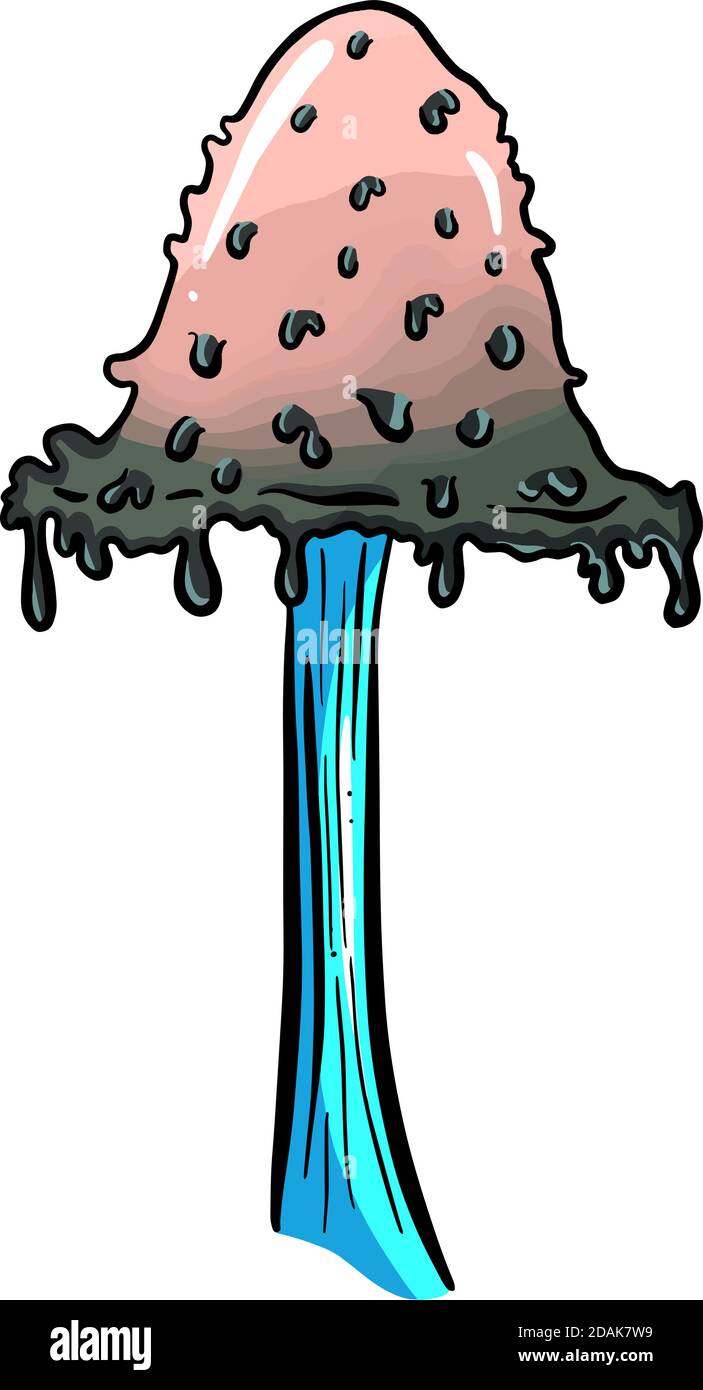 Fun Cartoon Mushroom Toadstool Character Vector Illustration Stock ...